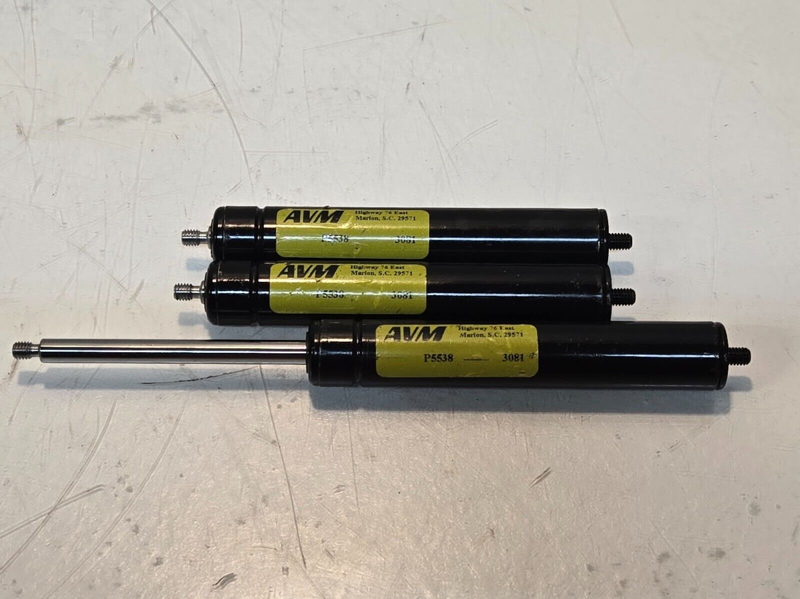 3 Quantity of AVM Gas Dampers P5538 | 3081 | 9.5" Extended 3.5" Stroke ...