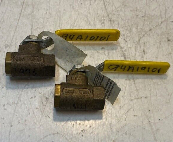2 Qty of Apollo 1/4" Pipe Threaded End Bronze Ball Valve 70-101-01 (2 ...